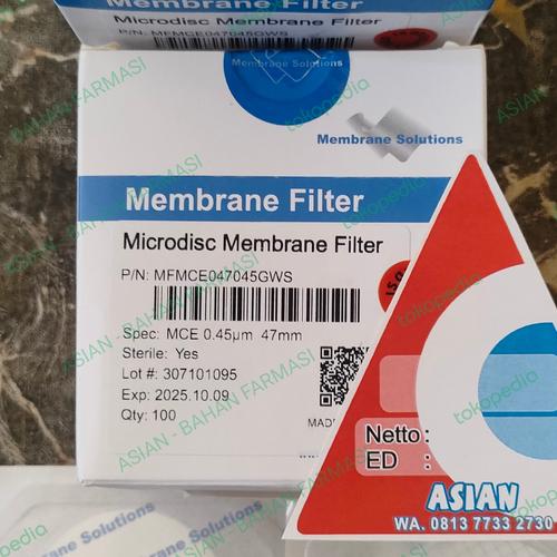 Jual Membran Filter Steril - MCE 0.45 mikron diameter 47mm - Kertas ...