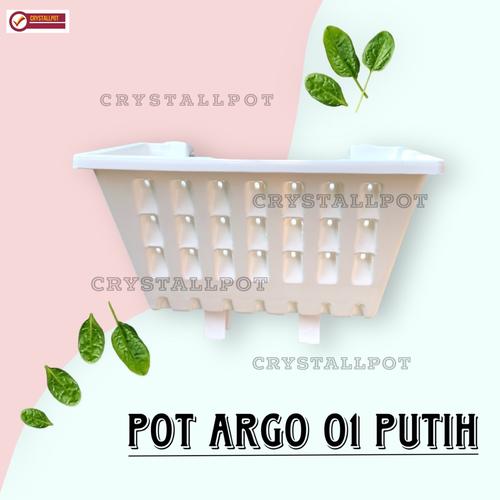 Jual pot tempel atau pot argo warna putih,hijau,orange dan hitam - Kota ...