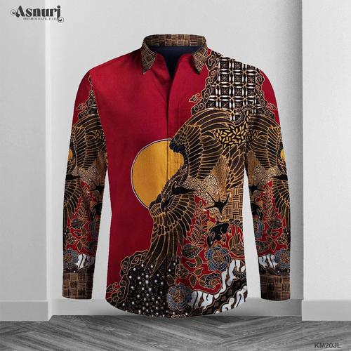 Jual Kain Batik Tulis Katun Exclusive Motif Burung Garuda Pola Kemeja ...