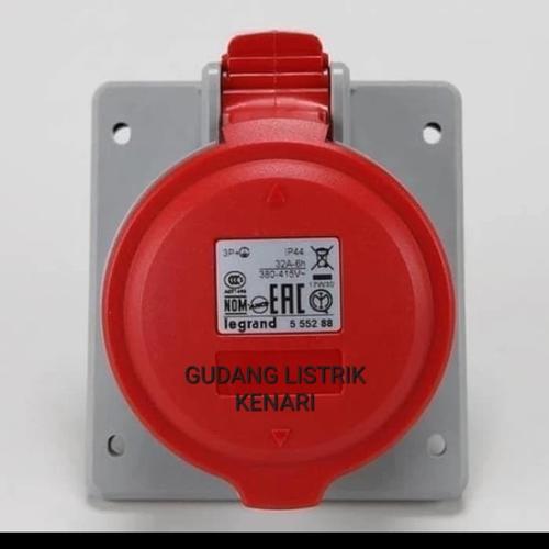 Jual LEGRAND Socket Female 5Pin 5 Pin 32A IP44 555289 ORIGINAL ...