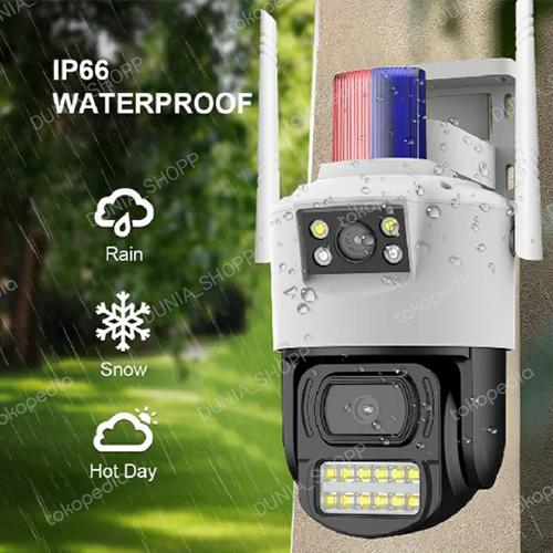 Jual Dual Lensa kamera Cctv IP Cam Outdoor alarm layar monitor ganda ...