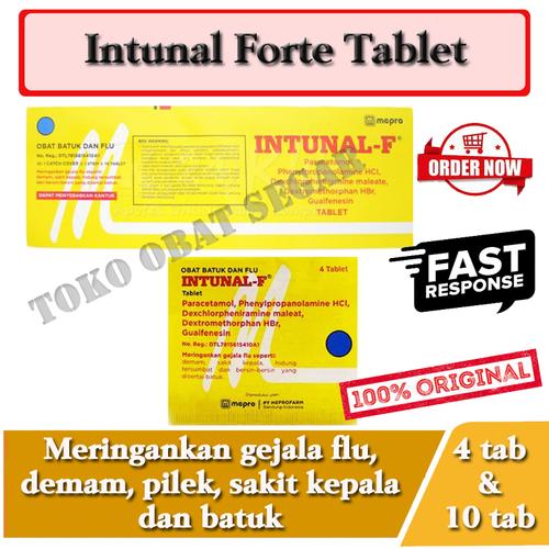 Jual Intunal F 10 Tablet Obat Demam Pilek Batuk Berdahak dan Kering - 4 ...