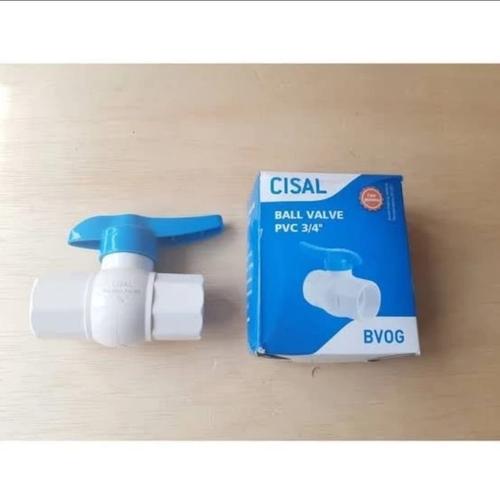 Jual Ball Valve Pvc Abs 3/4" inch CISAL / Stop Kran Pvc Polos 3/4" in ...