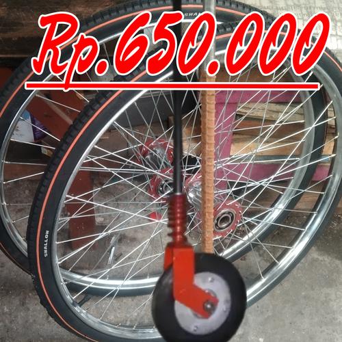 Jual HARGA MURAH ..BONUS KLEM...!!! Set full roda gerobak velg becak ...
