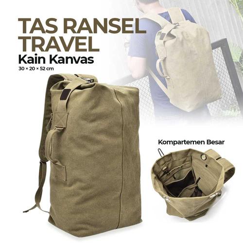 Jual Tas Ransel Pria Travel Kanvas Tas Punggung Jinjing Canvas Besar ...