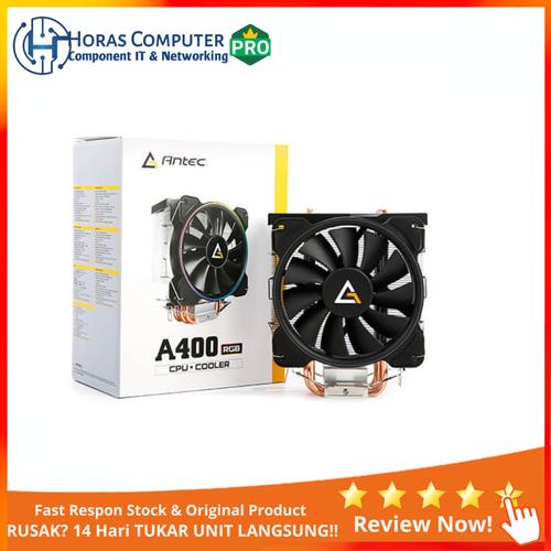 Jual CPU COOLER ANTEC A400 RGB 120MM Colors Air Compact Intel & AMD ...