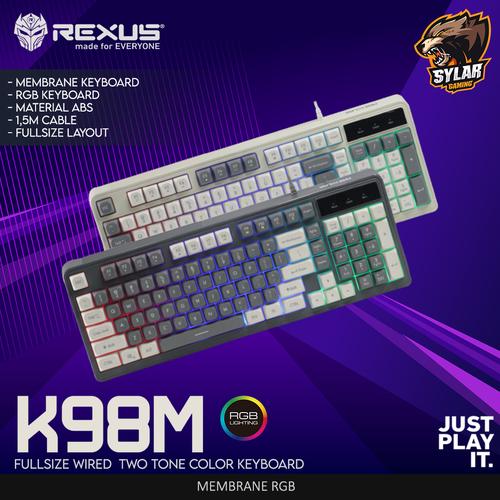 Jual Rexus K98M / K98-M Fullsize Wired Gaming Keyboard Two Tone Color ...