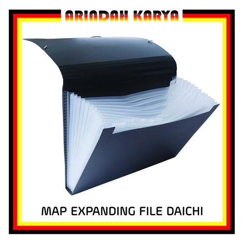 Jual MAP DOCUMENT/EXPANDING FILE DAICHI FOLIO - HITAM, MERAH, BIRU ...