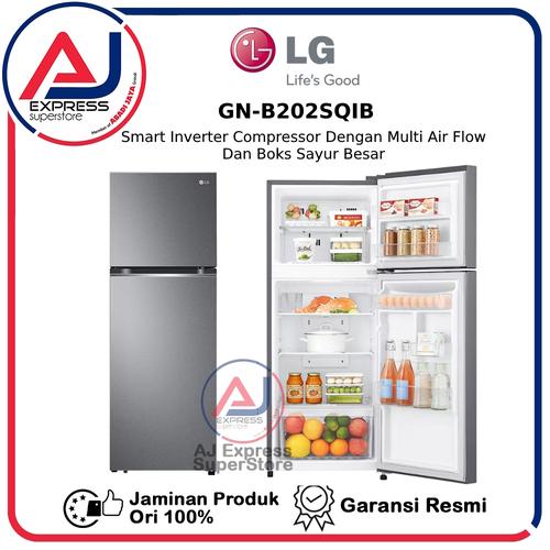 Jual LG GNB202SQIB KULKAS LG 2 PINTU INVERTER / GN-B202SQIBB LG ...