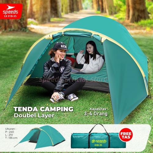 Promo SPEEDS Tenda Camping Tenda Manual Lipat 2-3 Orang Outdoor 018-35 ...