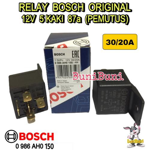 Jual RELAY BOSCH 12V KAKI 5 87a PEMUTUS ARUS 30/20A ORIGINAL - TIPE 150 ...