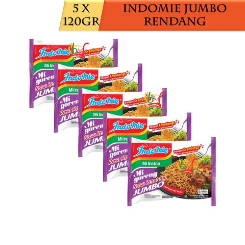 Jual 5PCS indomie Jumbo Rendang Mie Goreng Instan dengan Keripik ...