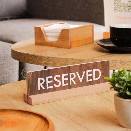 Jual sign system reserved - desk sign - reserved - Hitam - Kota Bandung ...