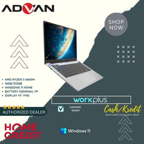 Jual LAPTOP ADVAN WORKPLUS AMD RYZEN 5 6600H/16GB/512GB/14”FHD/W11 ...