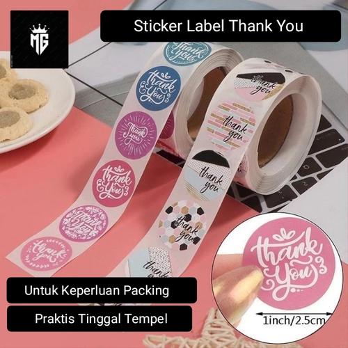 Jual Stiker Label Makanan Thank You Sticker Tempelan Segel Roll ...