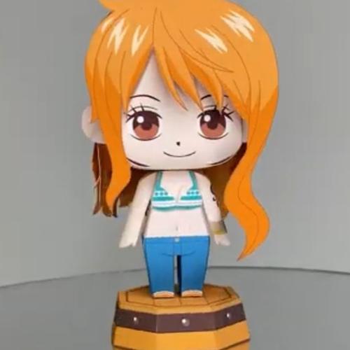 Jual ONE PIECE ANIME MANGA MINIATUR KERTAS DIY PAPERCRAFT - NAMI BIRU ...
