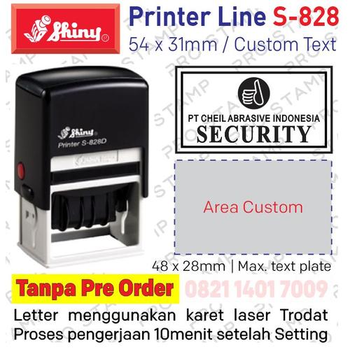 Jual Stempel Custom Nama&Logo /SHINY S-828/S828 [FREE CUSTOM] - Karet ...