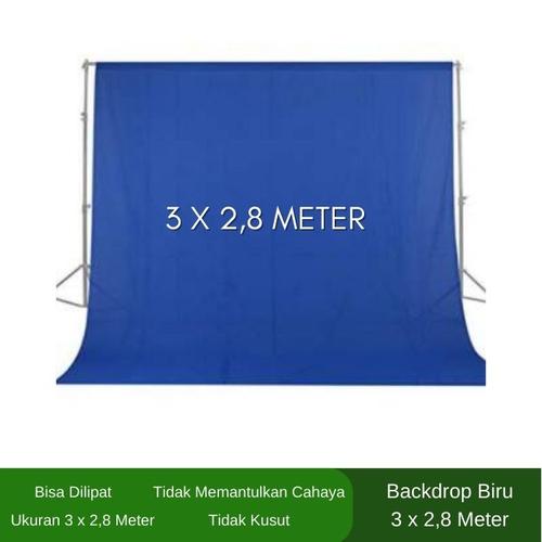 Jual Background Foto Biru Polos 3x2,7 Meter - Merah, 3x2,8 Meter - Kota ...