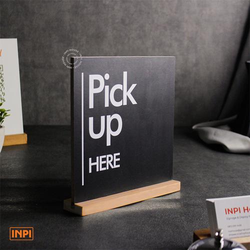 Jual papan tanda pick up here - pick up here - front desk sign - Hitam ...