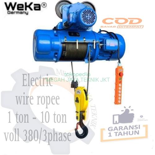 Jual Electric hoist wire rope girder 10 ton 12 meter 380/3phase Weka ...