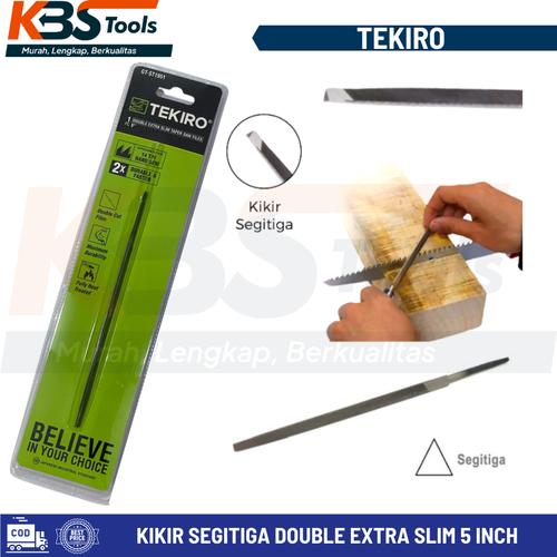 Jual Tekiro Kikir Gergaji Segitiga Double Extra Slim Taper Saw Files 5 ...