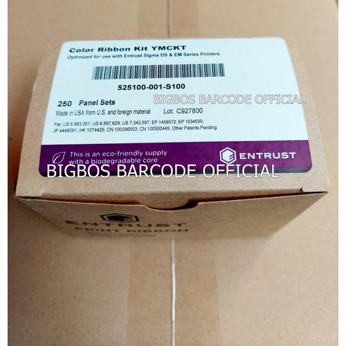 Jual RIBBON COLOR ENTRUST SIGMA DS2 DS3D YMCKT 525100-001 S100 ( 250 ...