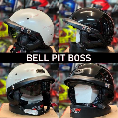 Jual BELL Pit Boss Solid Cruiser Helmet - Helm BELL Open Face - Pearl ...