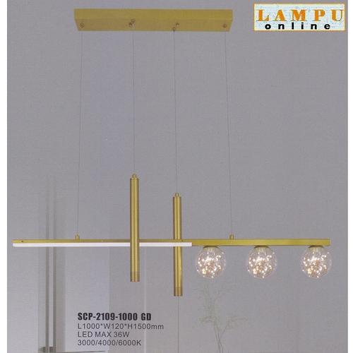 Jual lampu gantung plafon minimalis spot led SCP-2109-1000 - Gold ...