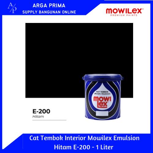 Jual Cat Tembok Interior Mowilex Emulsion 1 Liter - Hitam E-200 - Kab ...