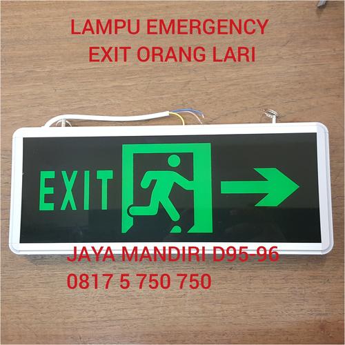 Jual LAMPU LED EXIT SIGN EMERGENCY EXIT 2 SISI ORANG LARI - Jakarta ...