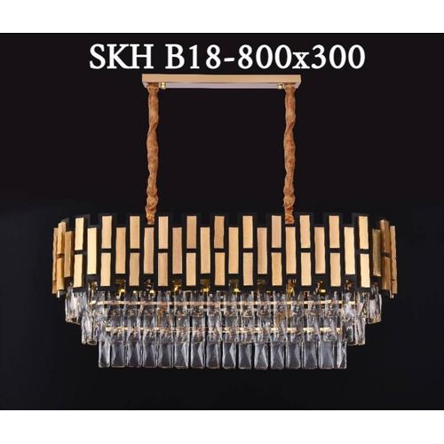 Promo SLB18-80 LAMPU GANTUNG KRISTAL PANJANG MODERN MEJA MAKAN GOLD PENDANT - Kab. Tangerang ...