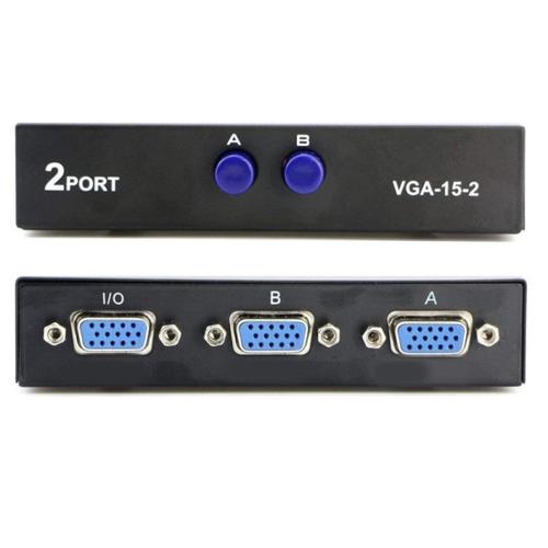 Jual VGA Switch 2 Port 2 Input 1 Out Output 2 PC Laptop Ke 1 Layar LCD ...