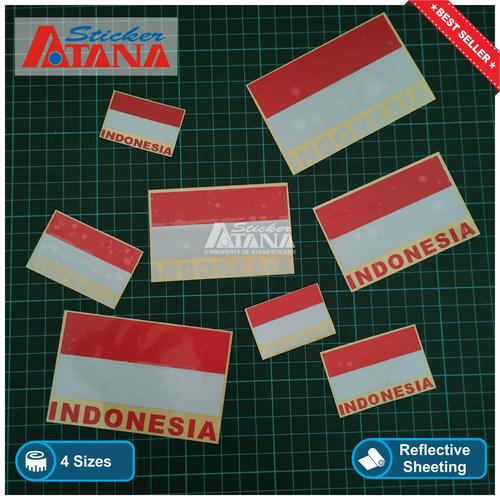 Jual Sticker Cutting Scotlite Bendera Merah Putih - Merah, 4,5 x 3 cm ...