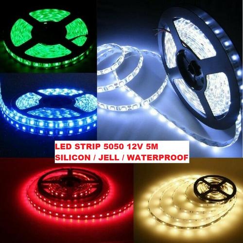 Jual Lampu LED STRIP 5050 12V IP44 5M + Silicon / Jell / Gel Waterproof ...