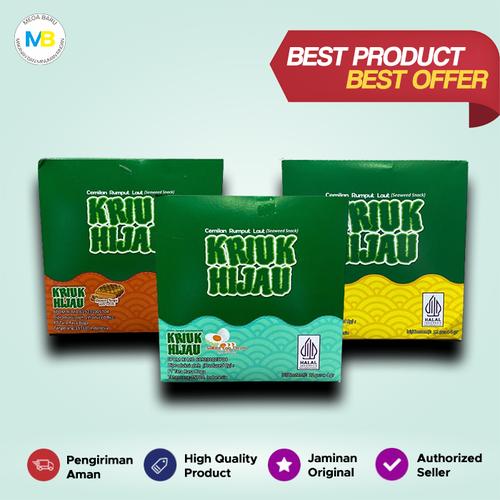 Jual Cemilan Rumput Laut Kriuk Hijau Isi 12 x 4 g - Salted Egg, 1 pak ...