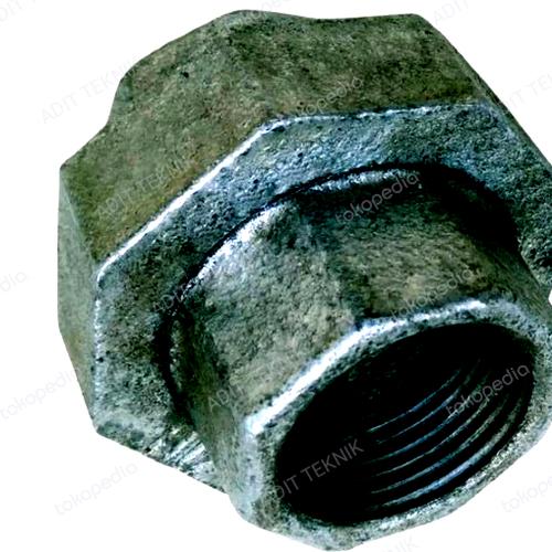 Jual water mur 1 inch penguin sambungan galpanis derat npt besi ...