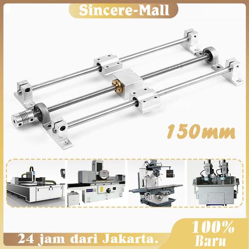 Jual 15cm Optical Axis Guide Bearing Housings Linear Rail Support Guide ...