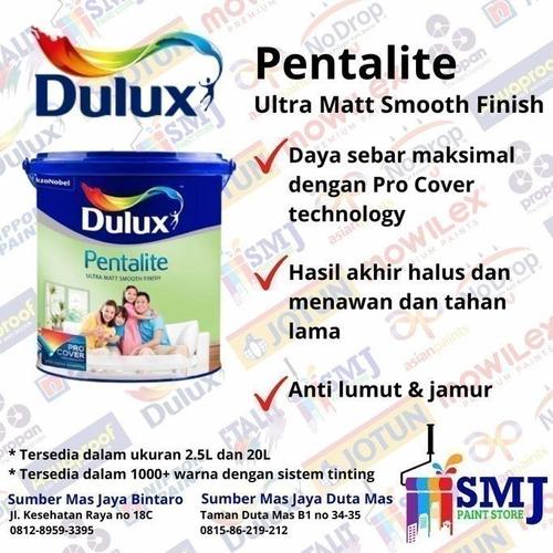 Jual CAT TEMBOK INTERIOR DULUX PENTALITE WARNA CREAM UKURAN 2,5 LTR ...