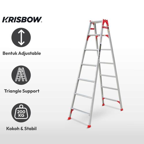 Promo KRISBOW 4M TANGGA LIPAT MULTIFUNGSI 7 STEP / Tangga 2in1 ...