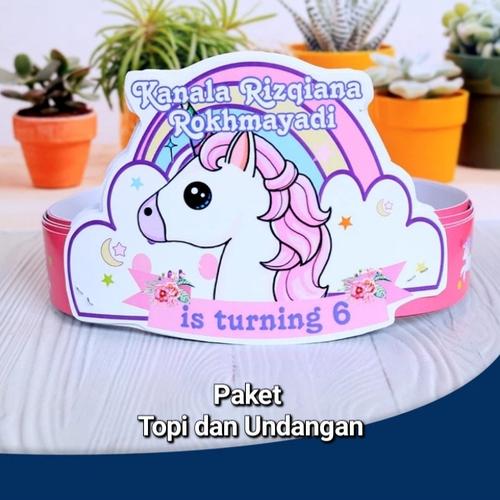 Jual Cetak undangan ulang tahun/ultah + topi custom murah - Kota ...