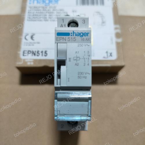 Jual implus relay hager EPN515 1NO 1NC 220VAC - RELAY EPN515 HAGER ...
