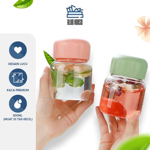 Promo Botol Minum Mini Lucu Isi Jus Kopi Tea Dingin Dan Panas Kaca 300 ...