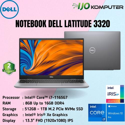 Jual LAPTOP DELL LATITUDE 3320 I7 1165G7 8GB 512GB SSD 13.3" FHD WIN10 ...