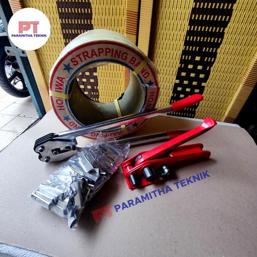 Jual Paket alat packing manual set / tali packing 15 mm / klem plat ...