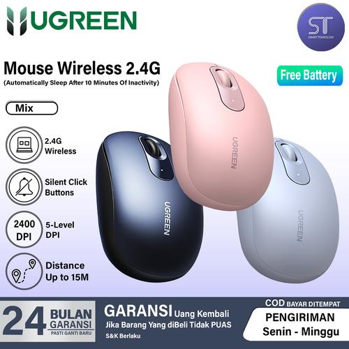 Jual UGREEN Mouse Wireless Silent Click 2400 DPI 2.4G Portable Slim ...