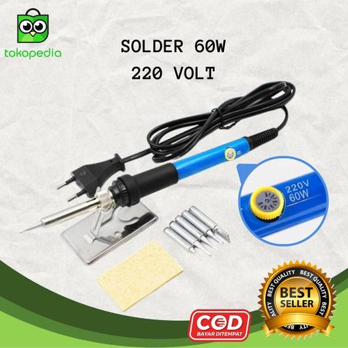 Promo Solder listrik tangan 60W Pengatur Suhu Adjustable Temperature 220V - Solder 60W - Kota ...