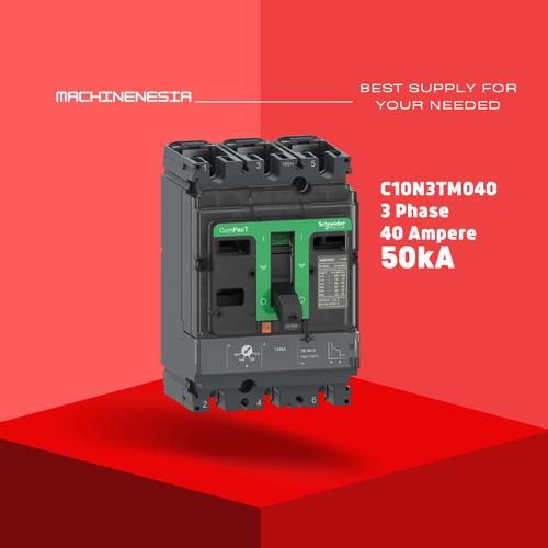Jual MCCB SCHNEIDER 3 PHASE 40 AMPERE 3 POLE NSX100N C10N3TM040 3P 40A 50kA - Jakarta Barat ...