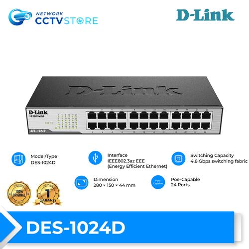 Jual D-LINK DES-1024D 24-Port Fast Ethernet Unmanaged Switch - Jakarta ...