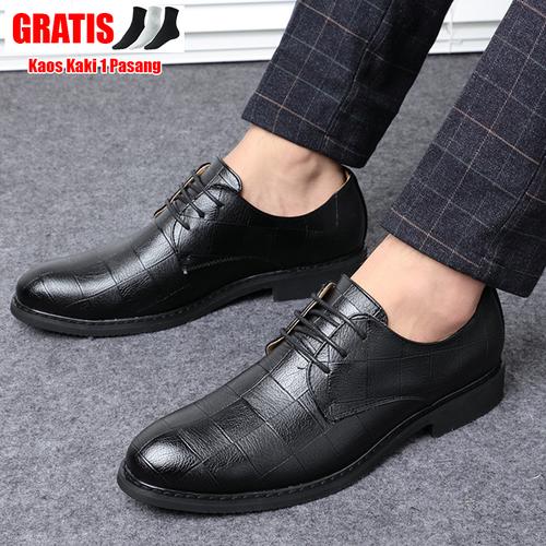 Jual Sepatu Formal Pria Dewasa Pantofel Hitam Pormal Kerja Kantor ...