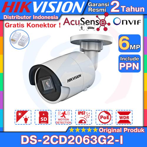 Jual Ipcam 6mp Hikvision Ds 2cd2063g2 Iu Acusense Micro Sd Bisa Poe